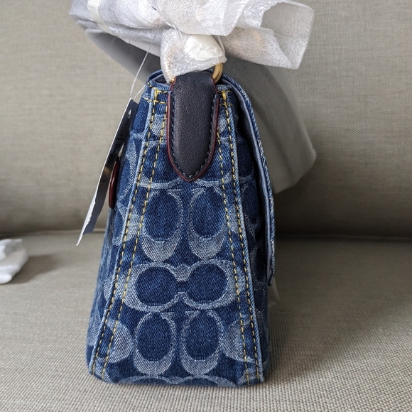 Coach | Bags | Coach Soft Tabby Shoulder Bag In Signature Washed Denim ...